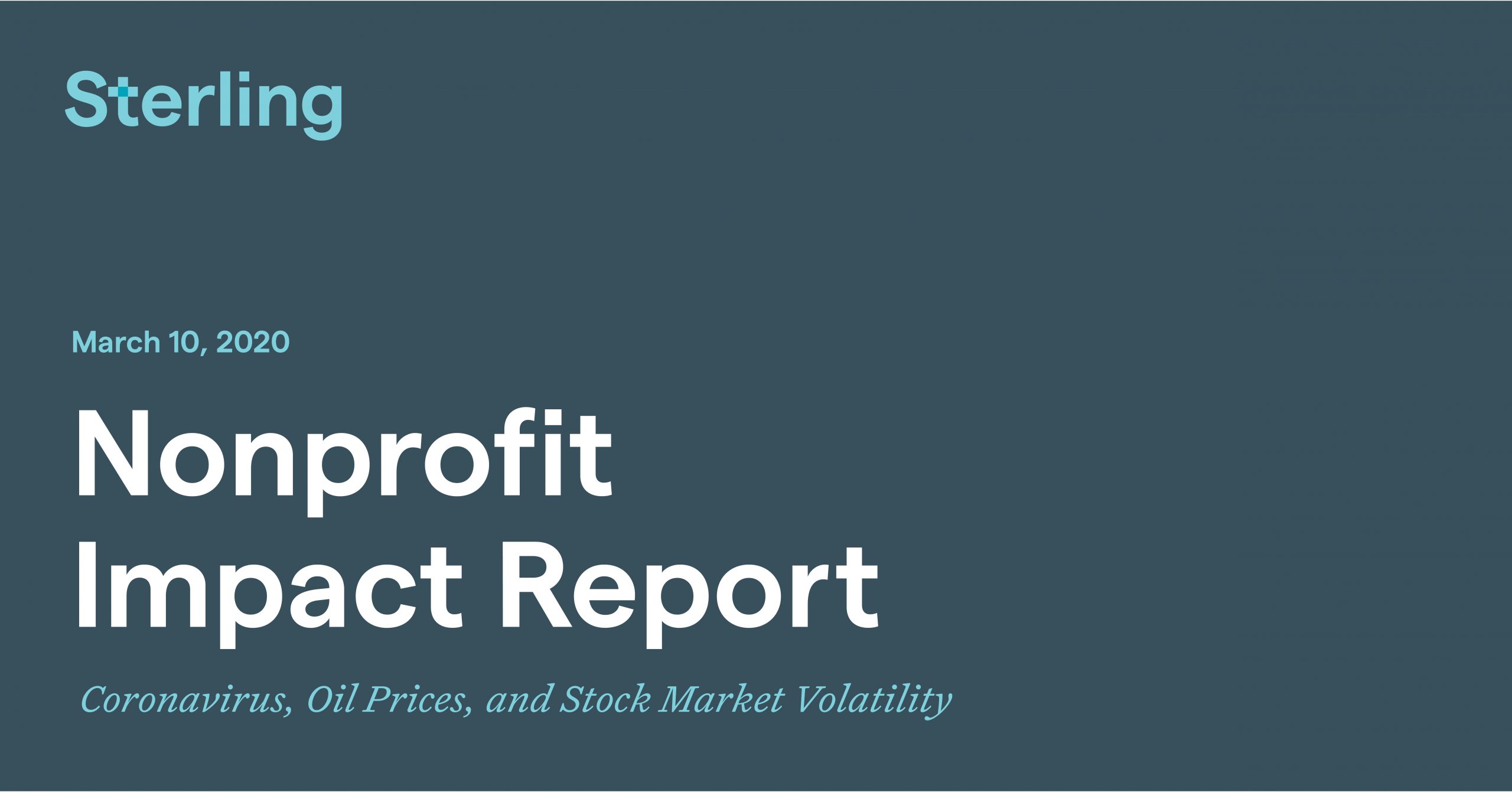 Nonprofit Impact Report, Issue 1: Coronavirus, Oil Prices, & Stock ...